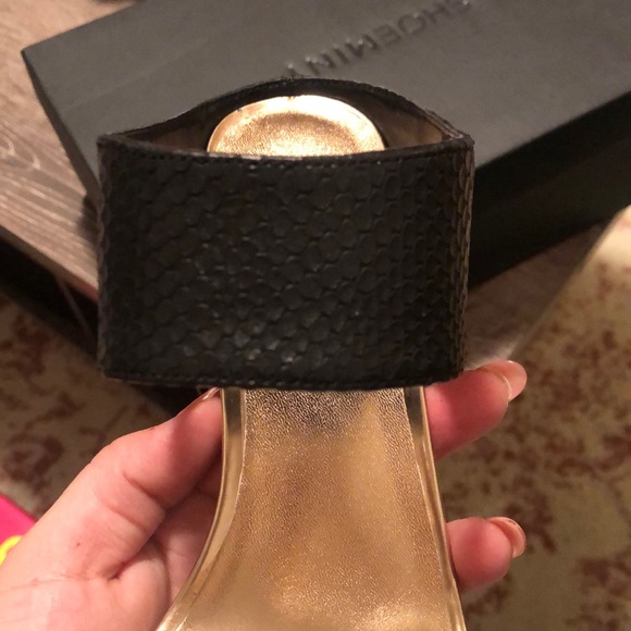 Shoemint | Shoes | Shoemint Josie Black And Rose Gold Heels | Poshmark